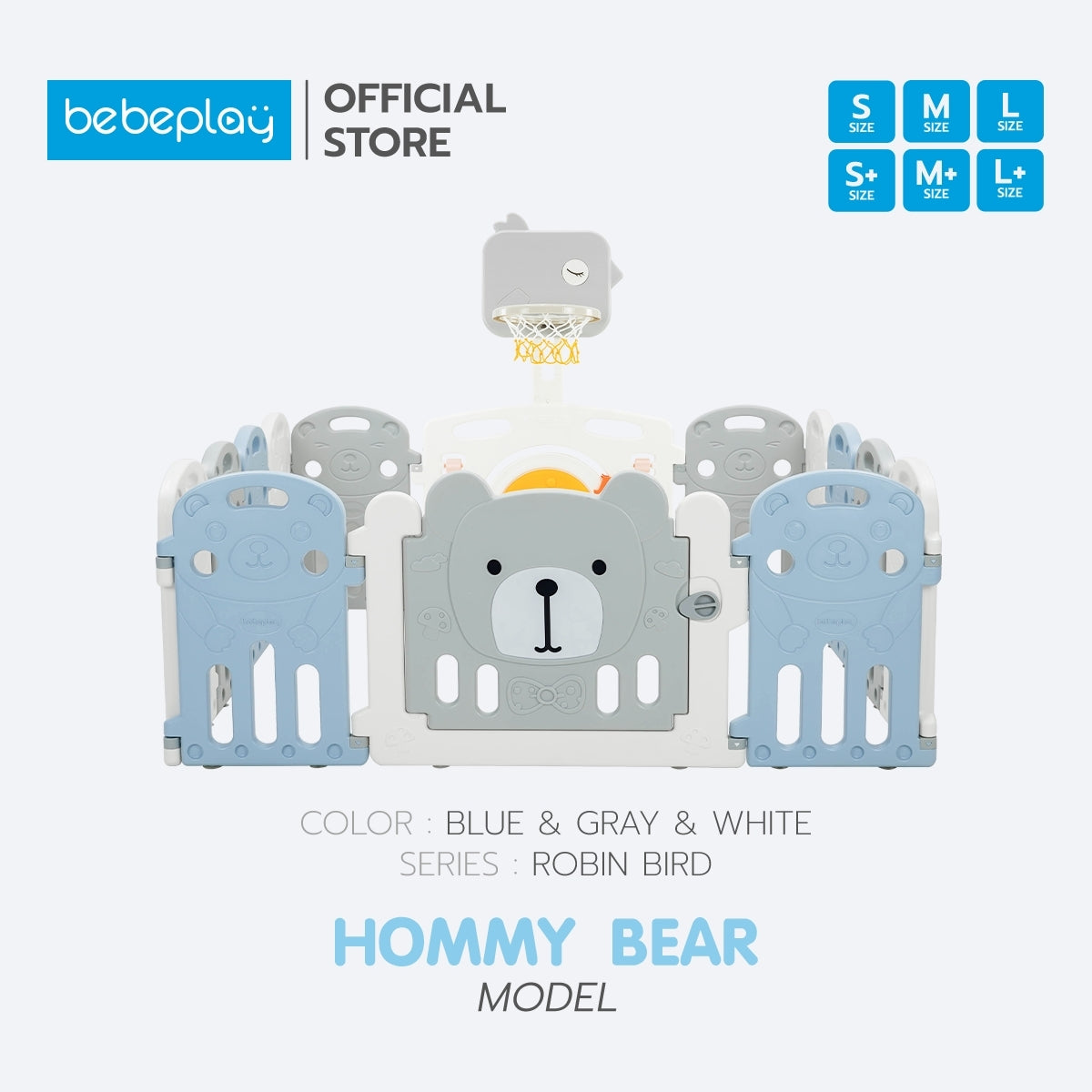 Bebeplay คอกกั้นเด็ก รุ่น Hug Bear - Robin Bird